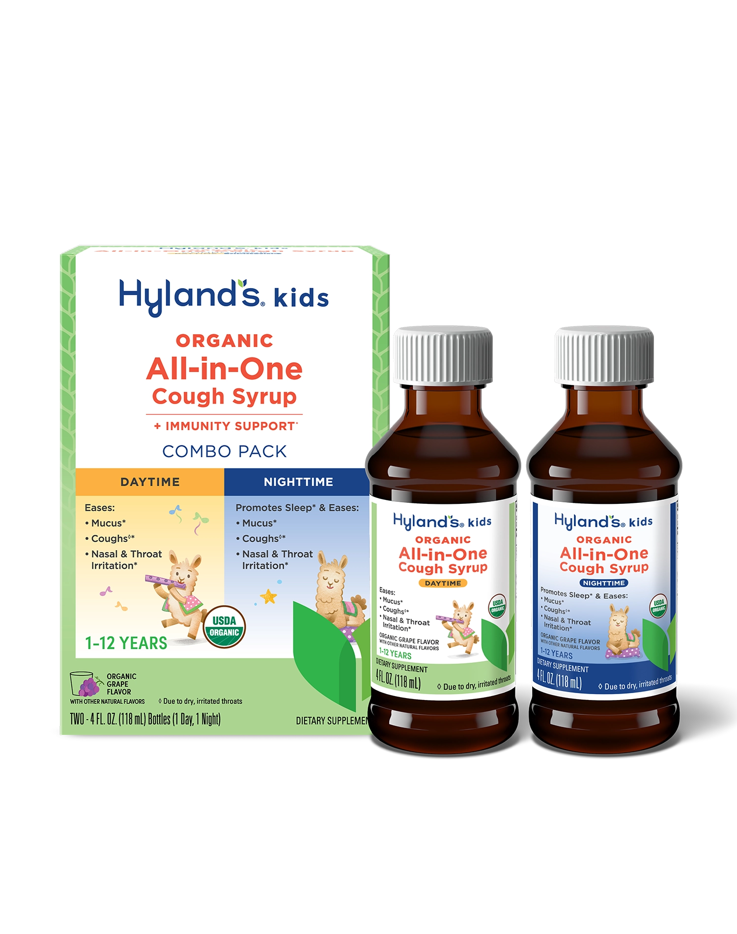 Organic Kids All-in-One Cough Syrup Combo – Hyland's